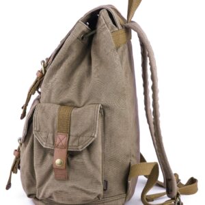 Gootium 21101AMG-S Specially High Density Thick Canvas Backpack Rucksack, Army Green Size Small