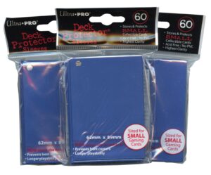 ultra pro card supplies yugioh sized deck protector sleeves royal blue 60 count x3