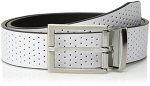 nike mens pin dot perf reversible apparel-belts, white/black, 36 us