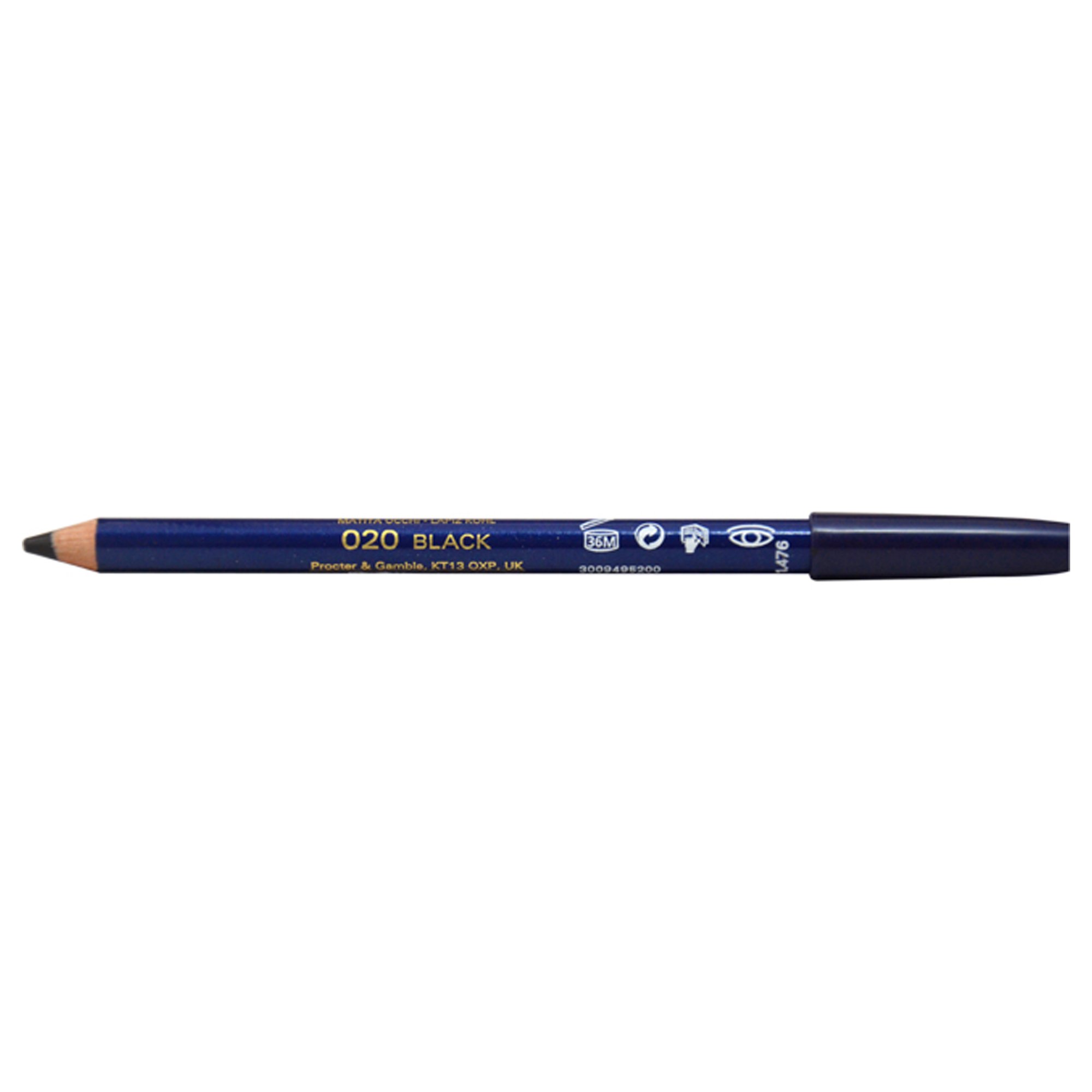 Max Factor Kohl Eye Liner Pencil for Women, 020 Black