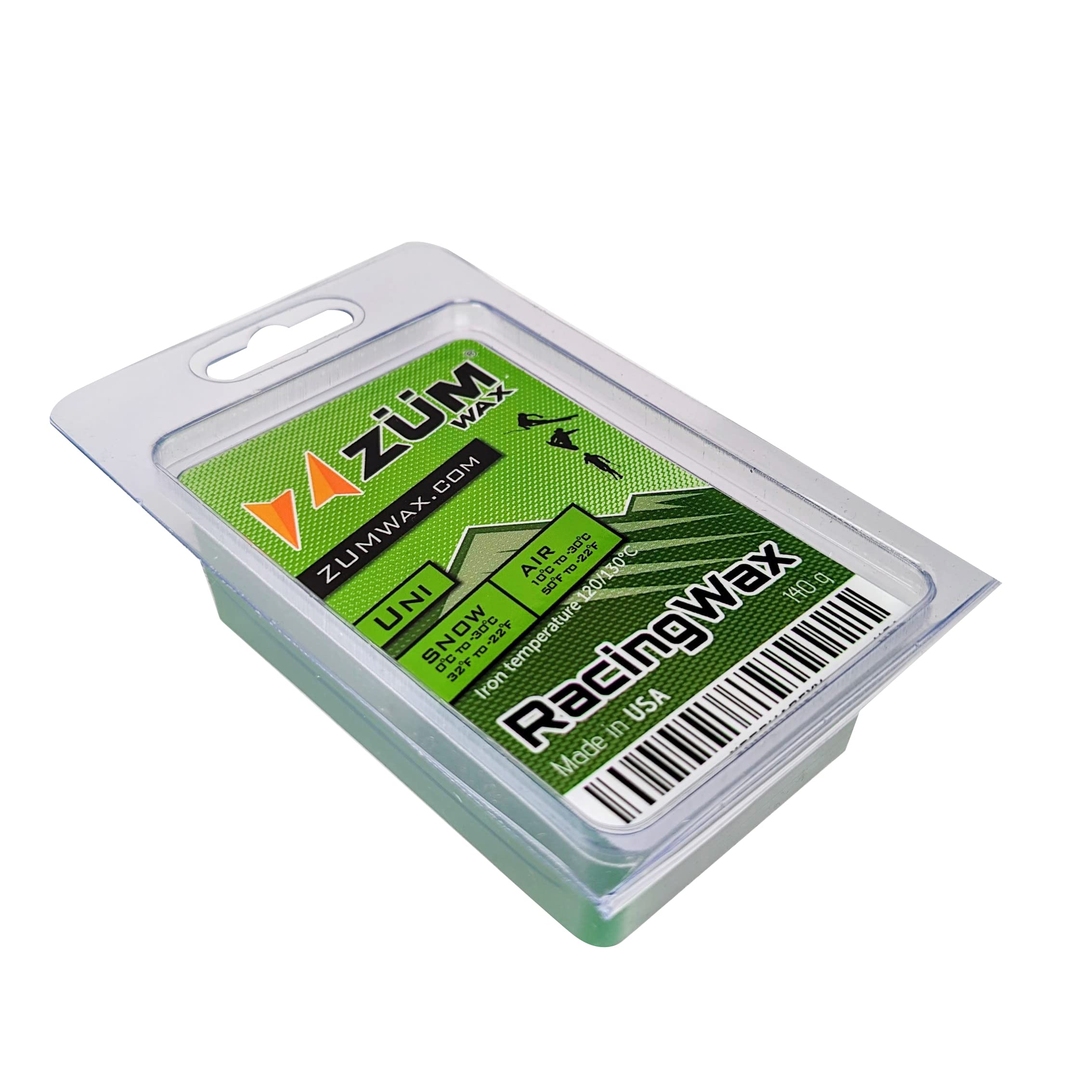 ZUMWax Ski/Snowboard RACING WAX - Universal - 100 gram - INCREDIBLY FAST in ALL Temperatures !!!