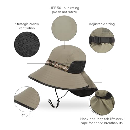 Sunday Afternoons Adventure Hat, Large, Sand/Black