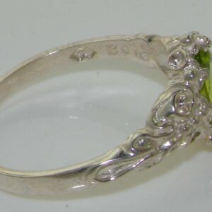 LetsBuyGold 925 Sterling Silver Natural Peridot Womens Promise Ring - Size 5.5