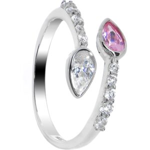 body candy 925 sterling silver pink and clear sparkle teardrop toe ring