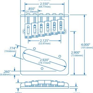 Gotoh Modern Bridge for Tele Chrome