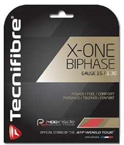 tecnifibre x-one biphase (16-1.30mm) string set (red)