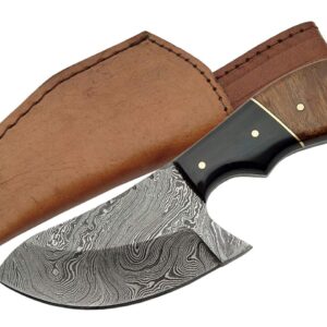 Szco Supplies Damascus Cat Skinner Knife, One Size, Brown (DM-1062)