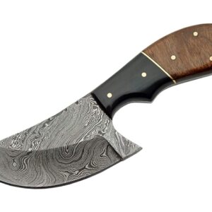 Szco Supplies Damascus Cat Skinner Knife, One Size, Brown (DM-1062)