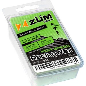 ZUMWax HIGH SPEED RACING GLIDE WAX Ski/Snowboard/NORDIC/Cross-Country - All Temperature Universal - 100 gram. Super-FAST!!! Environmentally Friendly & NON-TOXIC! FULLY TSCA COMPLIANT!!!