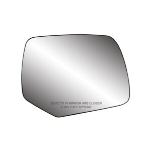 passenger side non-heated mirror glass w/backing plate, ford escape, escape hybrid, mercury mariner, mariner hybrid, 5 13/16" x 7 9/16" x 8 5/16" (w/o blind spot)