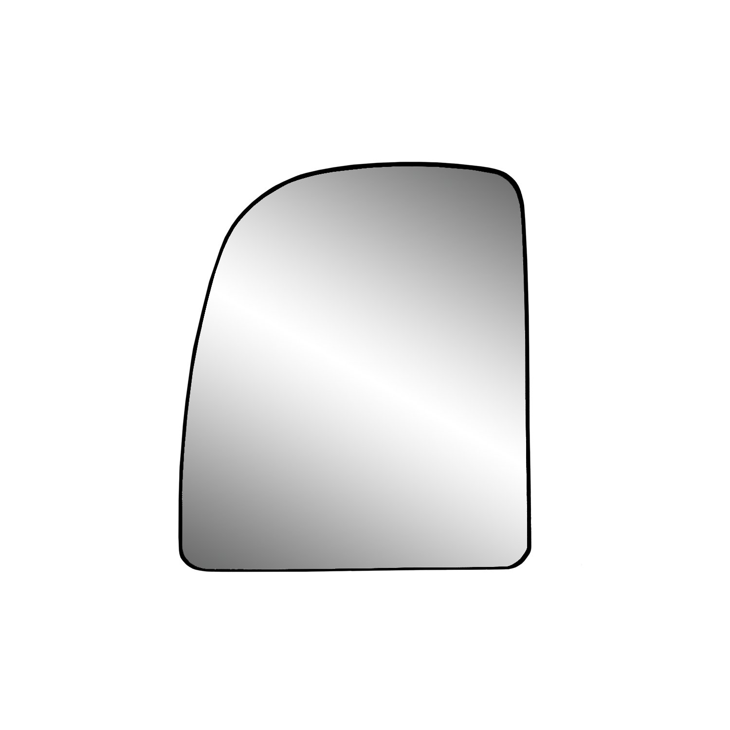 Fit System 88237 Driver Side Non-Heated Mirror Glass w/Backing Plate, Econoline, Ford Excursion, F250, 350, 450, 550 Super Duty Pick-Up, 8 3/8" x 7 1/8" x 10 5/16" (Towing Mirror top Lens)