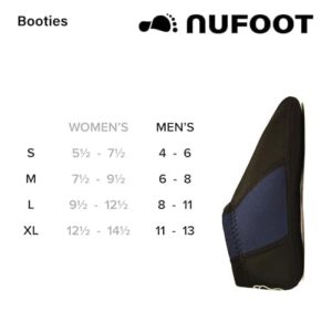 Nufoot Booties Men's Shoes, Foldable & Flexible Footwear, Fold and Go Travel Shoes, Yoga Socks, Indoor Shoes, Slippers, Black, X-Large