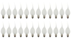 creative hobbies 5 watt silicone dipped country candle lamp light bulbs - replacement bulbs for candles and chandeliers - box of 24