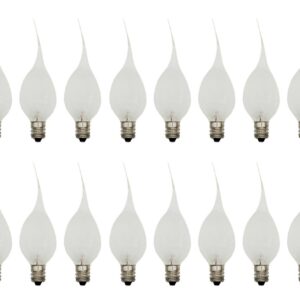 Creative Hobbies 5 Watt Silicone Dipped Country Candle Lamp Light Bulbs - Replacement Bulbs for Candles and Chandeliers - Box of 24