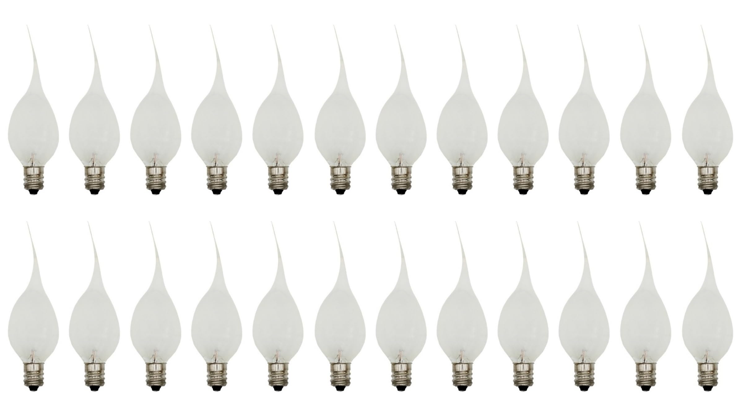 Creative Hobbies 5 Watt Silicone Dipped Country Candle Lamp Light Bulbs - Replacement Bulbs for Candles and Chandeliers - Box of 24