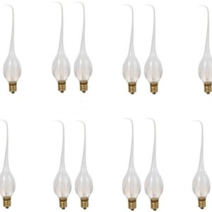 Creative Hobbies 5 Watt Silicone Dipped Country Candle Lamp Light Bulbs - Replacement Bulbs for Candles and Chandeliers - Box of 24