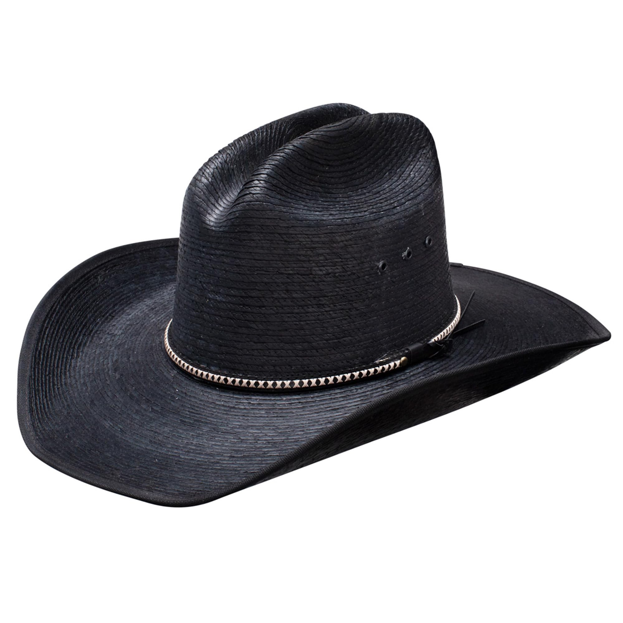 JA Men's Asphalt Straw Cowboy Hat Black X-Large