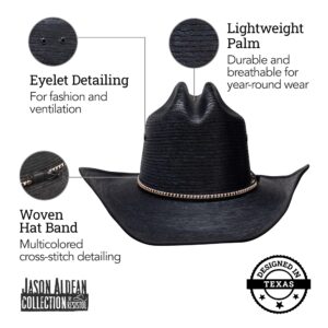 JA Men's Asphalt Straw Cowboy Hat Black X-Large