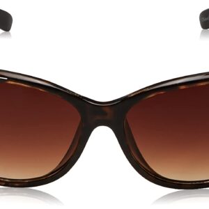 Nine West Women's Lucky Sunglasses Oval, Tortoise, 55 mm