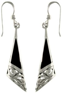 jewelry trends sterling silver created black onyx filigree long dangle earrings