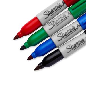 Sharpie 35113PP Mini Sharpie Marker,Permanent,Fine Point,4/ST,BK/RD/BE/GN