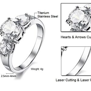 Global Jewelry Amazing Titanium Lady's Wedding Band Ring Anniversary/Engagement/Promise Ring Best Gift! (7)