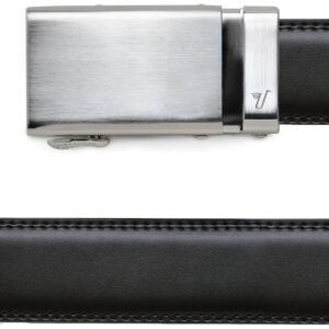 Mission Belt Men's Ratchet Belt - 35mm Alloy Buckle/Black Leather, Large (36-38)