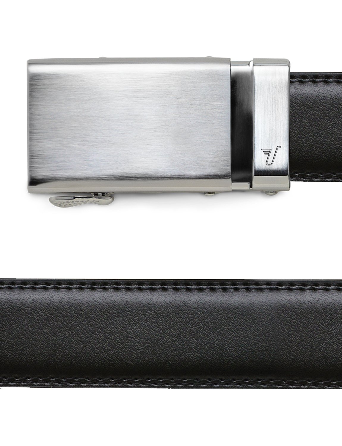 Mission Belt Men's Ratchet Belt - 35mm Alloy Buckle/Black Leather, Large (36-38)