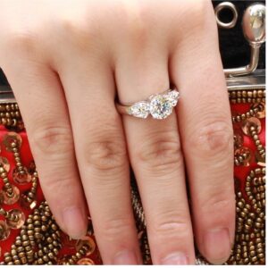 Global Jewelry Amazing Titanium Lady's Wedding Band Ring Anniversary/Engagement/Promise Ring Best Gift! (7)