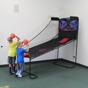 Atomic Jumpball Deluxe Double Electronic Basketball Shootout Includes Four Mini Basketballs and Inflating Air Pump