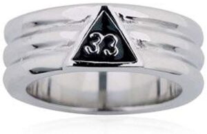 silver color steel - scottish rite 33rd degree grooved band - stainless steel freemason ring/masonic ring - freemason's jewelry masonic rings for free masons (11)