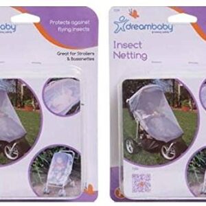 Dreambaby Insect Bug Netting for Strollers, Play Yards, Carriers, and Travel Systems (Stroller, 2 Pack)