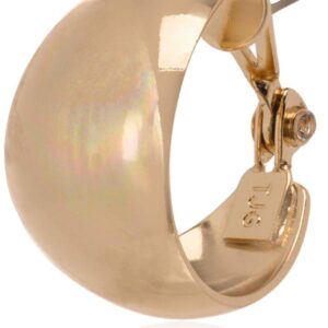 Anne Klein Classics Gold-Tone Band Hoop Earrings