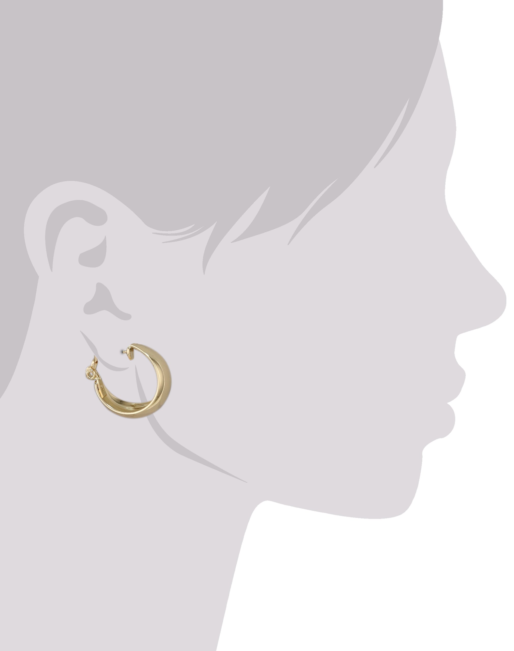 Anne Klein Classics Gold-Tone Band Hoop Earrings