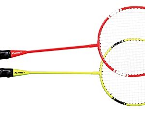 Zume Games Portable Badminton Set with Freestanding Base – Sets Up on Any Surface in Seconds – No Tools or Stakes Required,Red/Black/Green,1,OD0006W