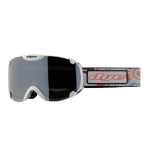 dye snow t1 girls youth snow goggle, bello print with smoke silver lenses