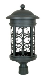 designers fountain 31136-orb ellington-ds outdoor post lantern light, 23in h, oil rubbed bronze