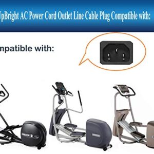 UpBright AC Power Cord Cable Compatible with Precor EFX Elliptical Series 5.31 5.33 5.35 5.37 EFX5.33 EFX5.37 EFX 5.25 EFX 5.23 EFX5.17i EFX546 EFX556 EFX 5.33i 5.17i 5.19 5.21 5.21i 5.23 IEC-320 C13