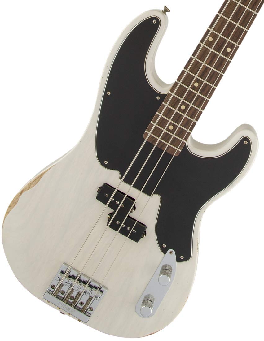 Fender Mike Dirnt Road Worn Precision Bass, White Blonde, Rosewood Fingerboard