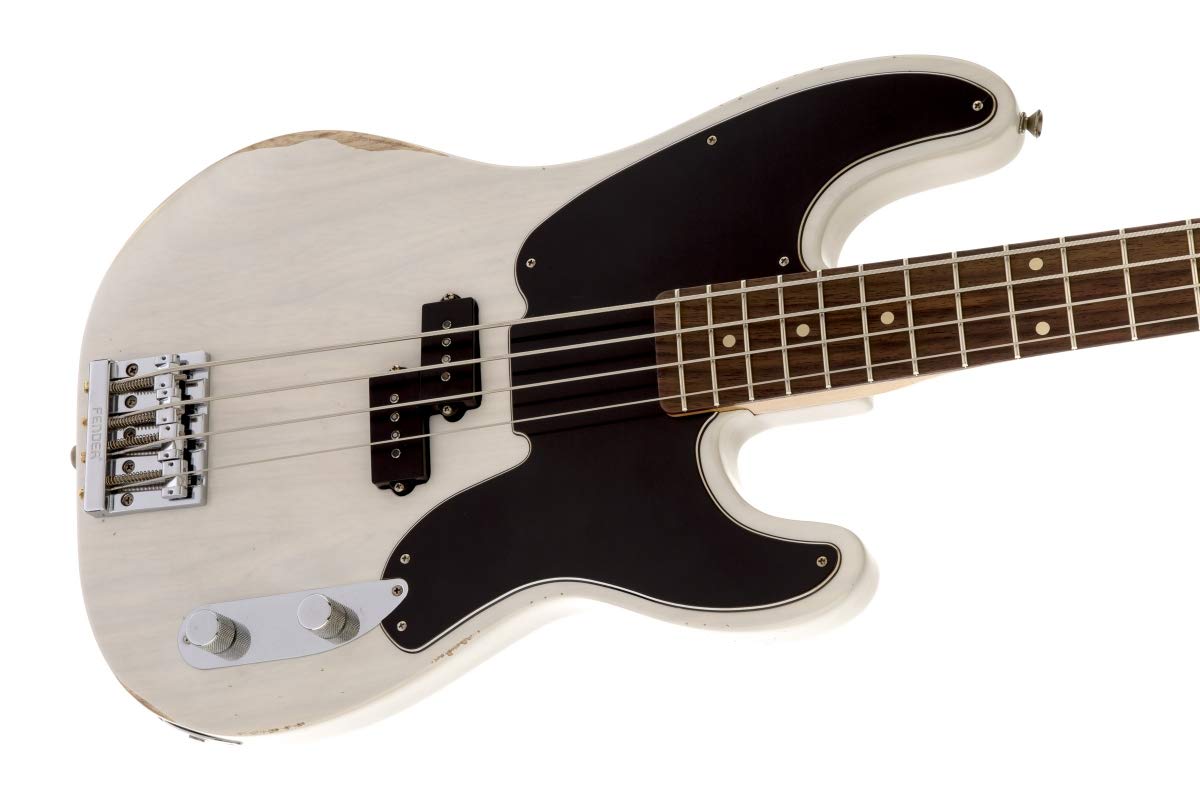 Fender Mike Dirnt Road Worn Precision Bass, White Blonde, Rosewood Fingerboard