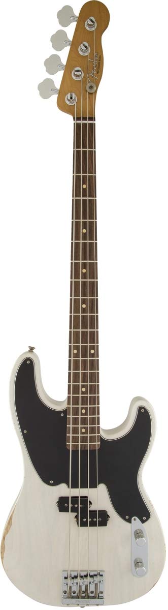 Fender Mike Dirnt Road Worn Precision Bass, White Blonde, Rosewood Fingerboard