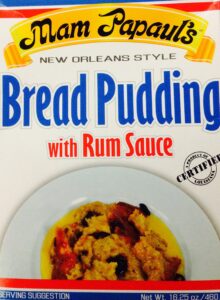 mam papaul's sauce bread pudding with rum sauce (pack of 3) new orleans style