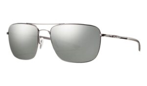 smith nomad sunglasses - polarized matte silver/platinum, one size