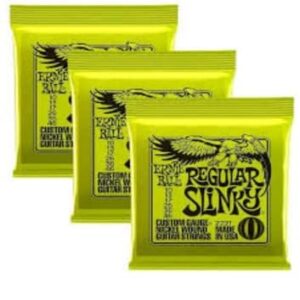 Ernie Ball 2221 Nickel Regular Slinky Electric Guitar Strings 3 Pack