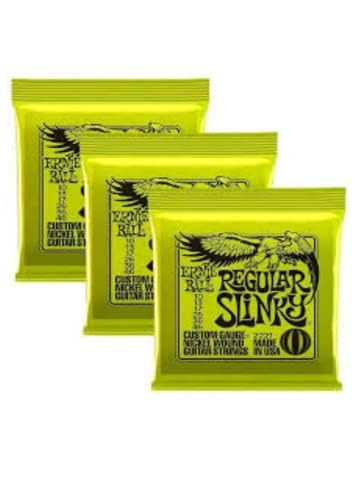 Ernie Ball 2221 Nickel Regular Slinky Electric Guitar Strings 3 Pack