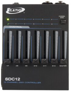 adj products sdc12, 12 channel basic dmx controller, easily fade and dim multiple lights