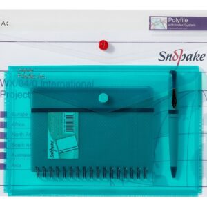 Snopake A4/A5 Polyfile Duo Popper Wallet with Index Tab and Press Stud Closure – Clear [Pack of 5] Ref: 15693