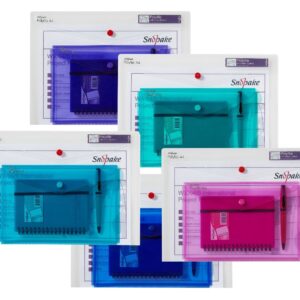 Snopake A4/A5 Polyfile Duo Popper Wallet with Index Tab and Press Stud Closure – Clear [Pack of 5] Ref: 15693