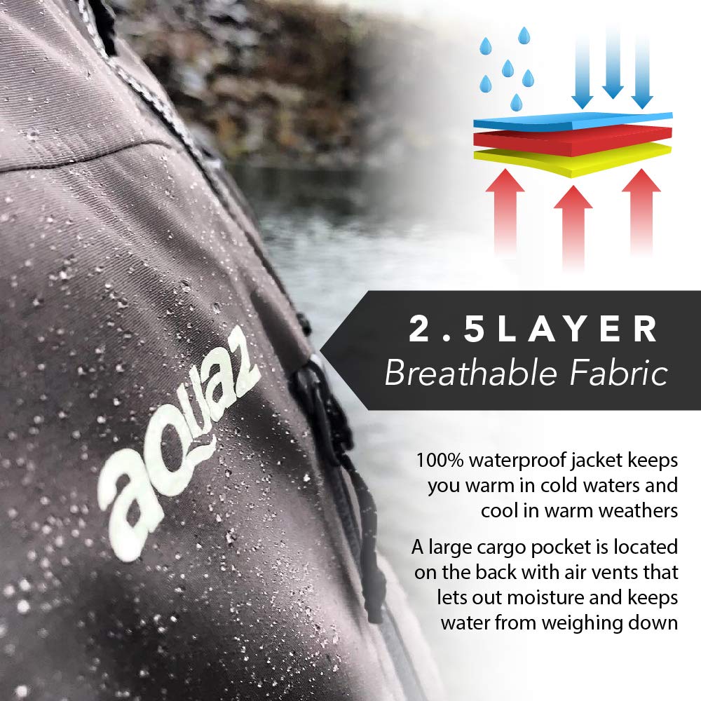 Aquaz Kenai Wading Jacket, Lightweight High-Quality Breathable Fishing Jacket [XX-Large]