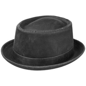 stetson odenton pork pie cloth hat women/men black 7-7 1/8